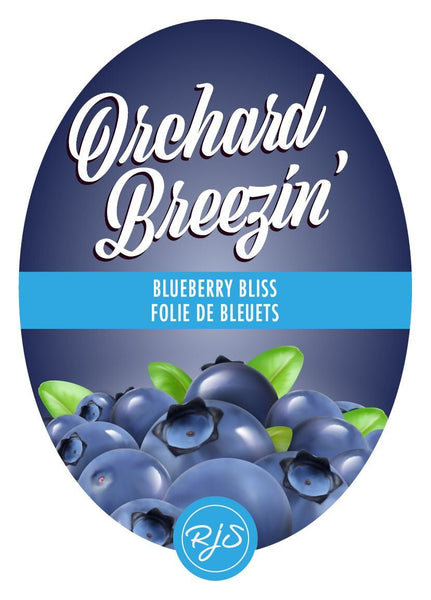 Blueberry Bliss Orchard Breezin' 30 Pack Wine Labels - HJL Designs