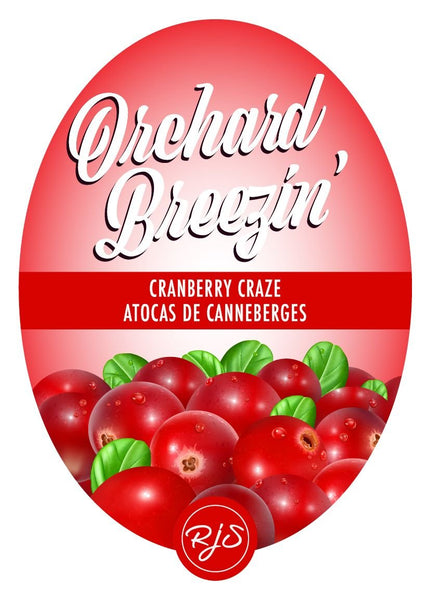 Cranberry Craze Orchard Breezin' 30 Pack Wine Labels - HJL Designs