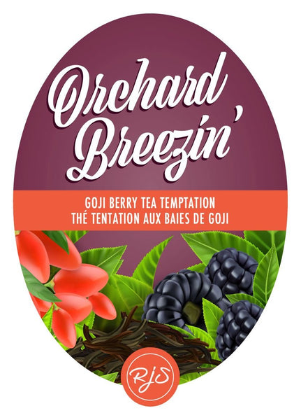 Goji Berry Tea Orchard Breezin' 30 Pack Wine Labels - HJL Designs