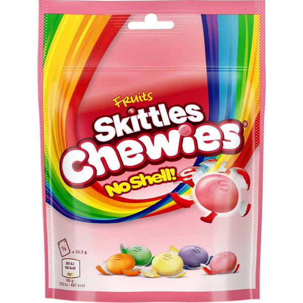Skittles Chewies (No Shell) – 125g Bag (UK Edition)