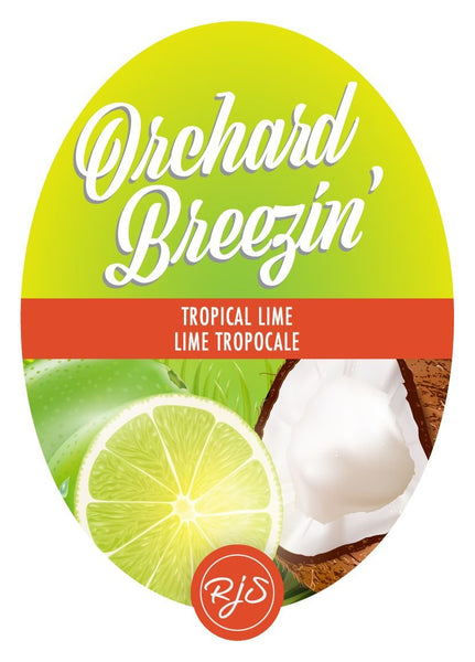 Tropical Lime Orchard Breezin' 30 Pack Wine Labels - HJL Designs